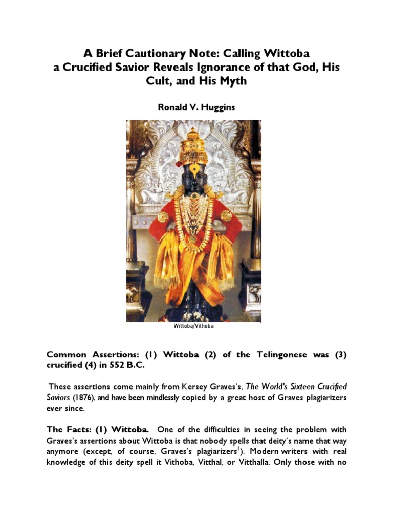 A Brief Cautionary Note Calling Wittoba | PDF