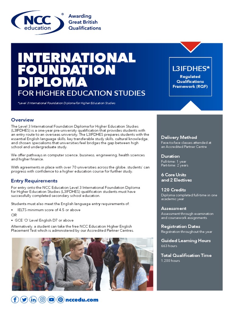 Level 3 International Foundation Diploma | PDF | Diploma | Qualifications