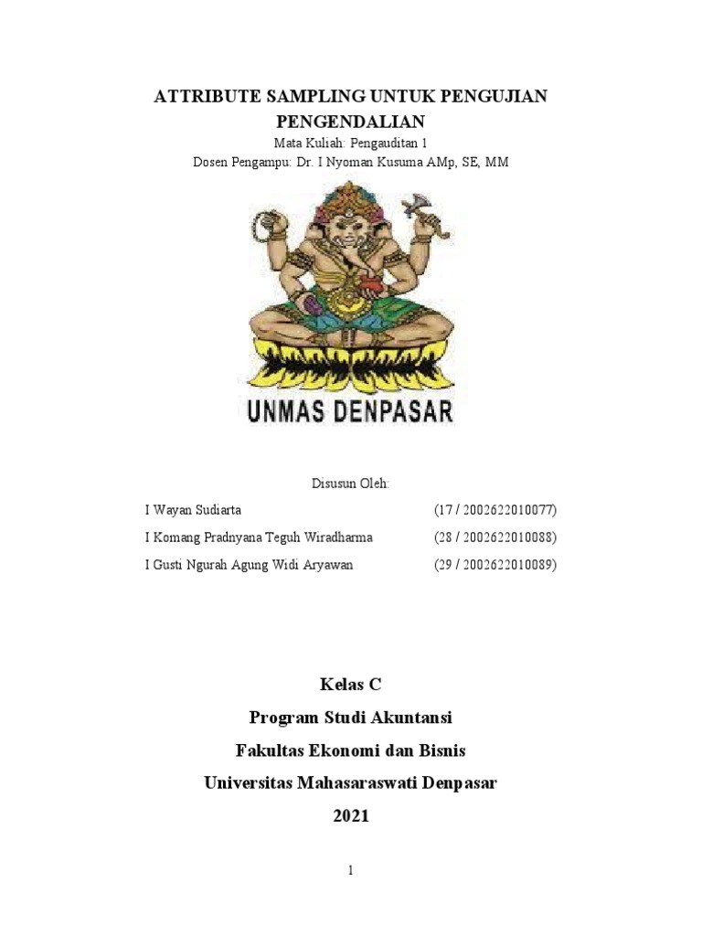 Attribute Sampling Untuk Pengujian Pengendalian Pdf 