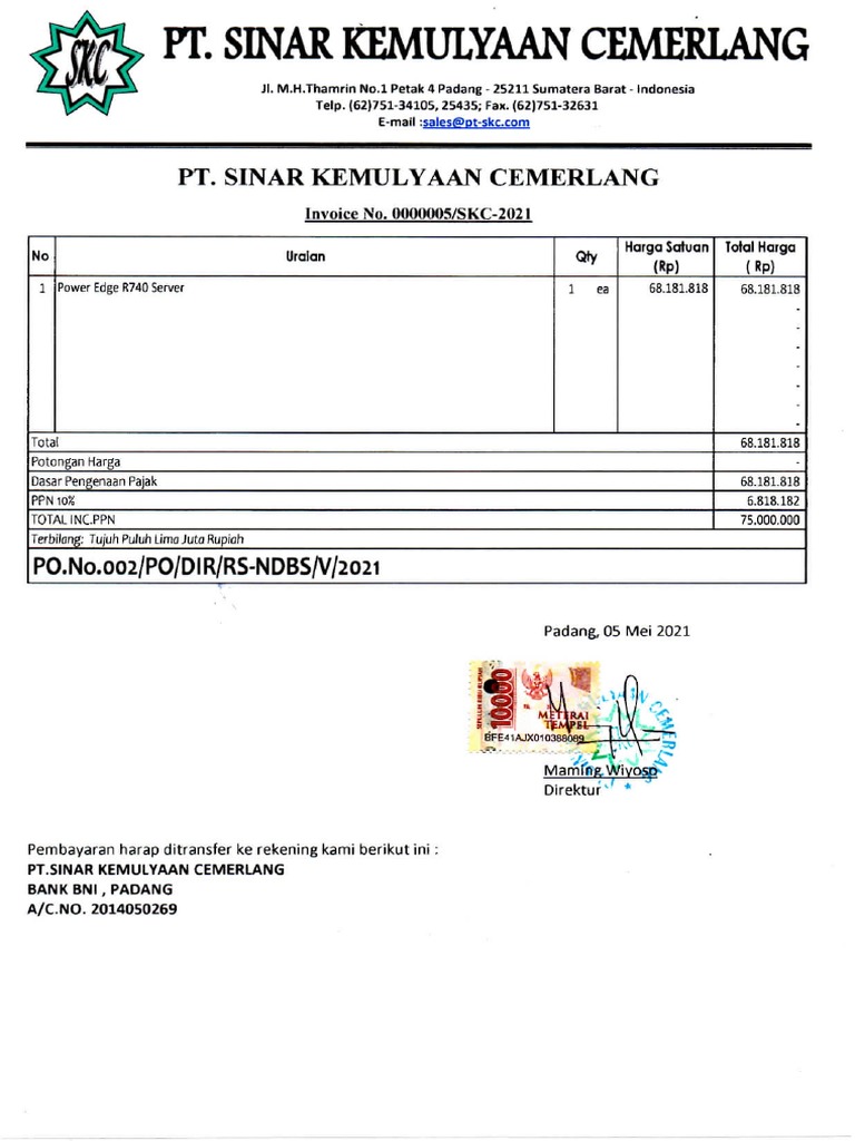 Invoice RS Naili DBS | PDF