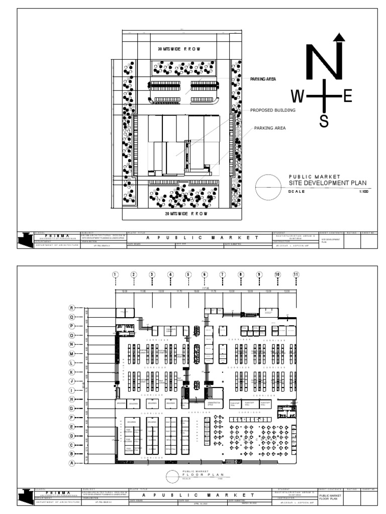 Public Market Floor Plan Design | PDF | Grocery Store | Foods