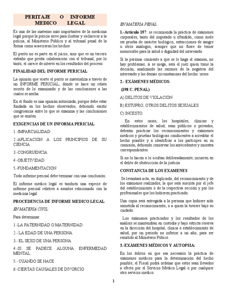 Peritaje o Informe Medico Legal | PDF | Armas de fuego | Proyectiles