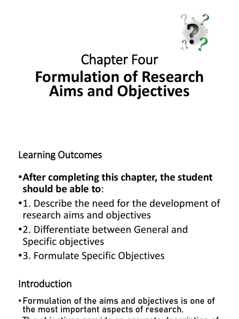 Notes On Research Objectives | PDF | Question | Hypothesis