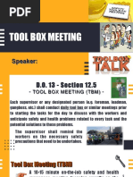 TOOLBOX SAFETY MEETING Form | PDF