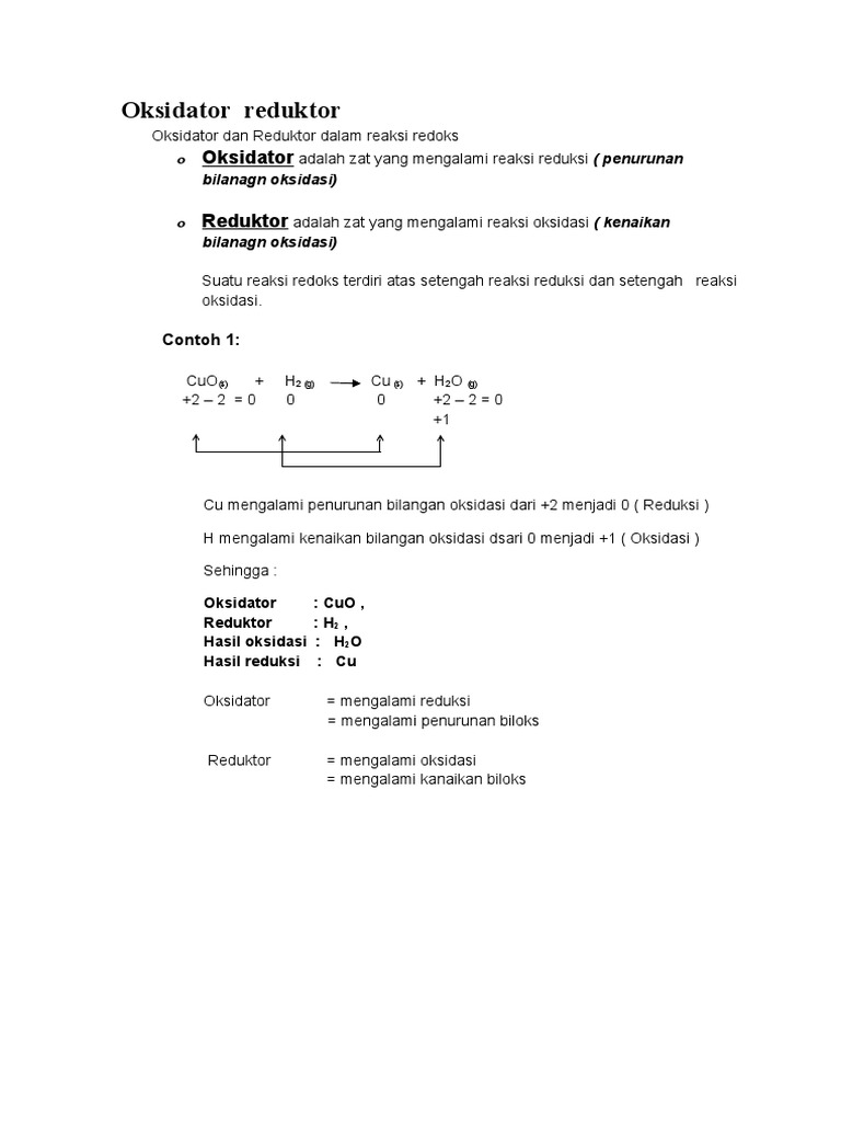 Oksidator Reduktor | PDF