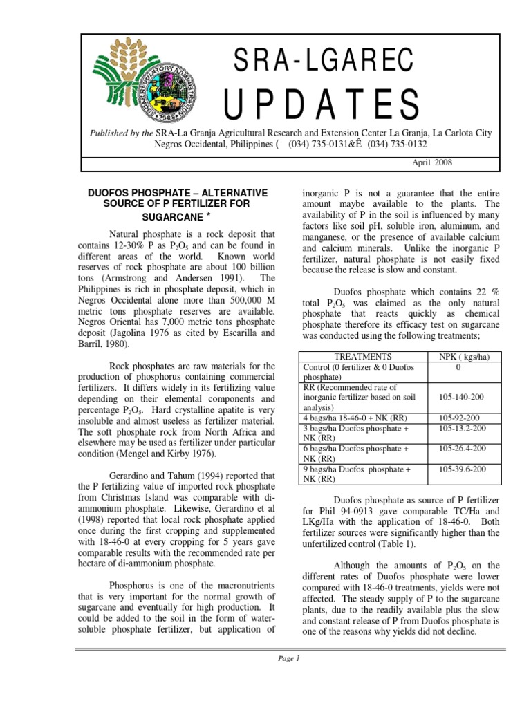 Duofos | PDF | Phosphate | Fertilizer