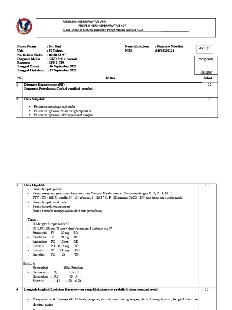 Derwinto Sakoikoi - AST 2 Pengambilan Sample AGD | PDF