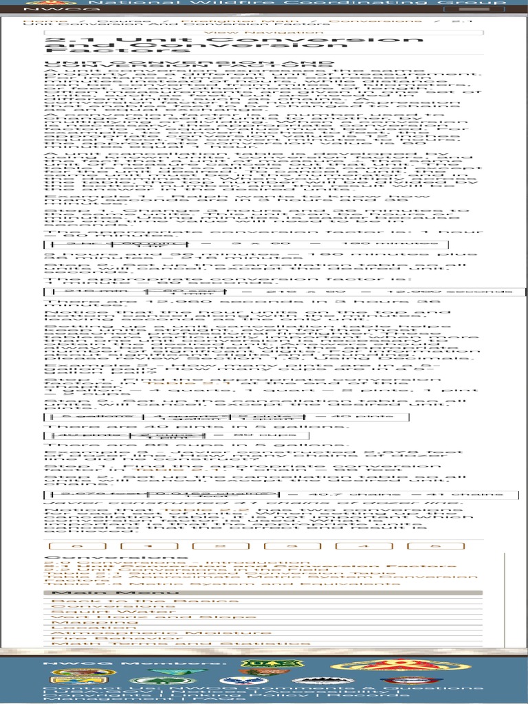 2.1 Unit Conversion and Conversion Factors NWCG | PDF | Mathematics ...