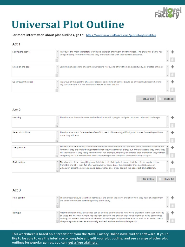 Universal Plot Outline | PDF