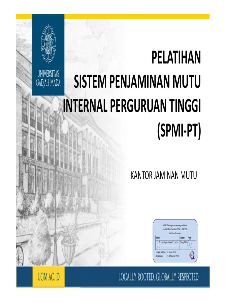 SPMI-M2 Implementasi SPMI Di UGM Bpmi Unigal Ac Id | PDF