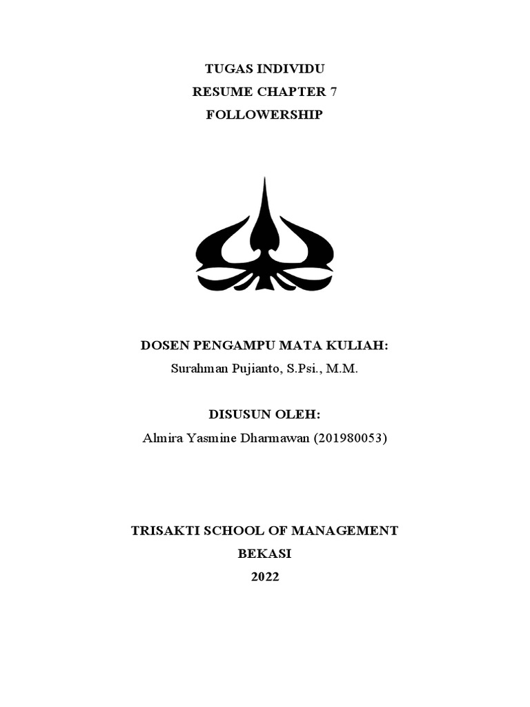 Almira Yasmine-201980053-Chapter 7-Followership | PDF