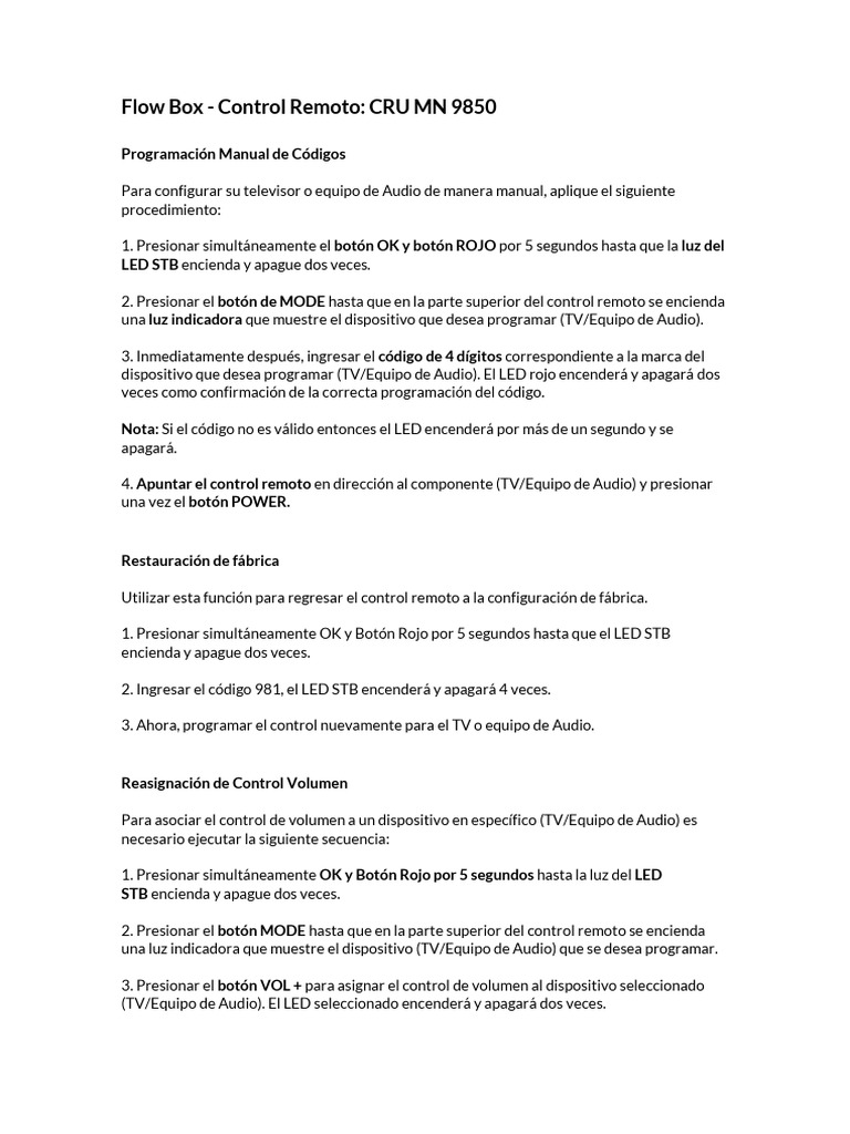 Programación y Configuración del CRU MN 9850 | PDF | Informática
