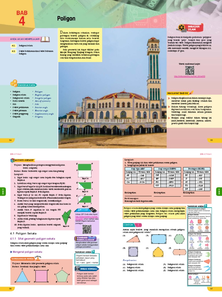 04 Buku Teks KSSM Mat f2 (Bab 4 Poligon) | PDF