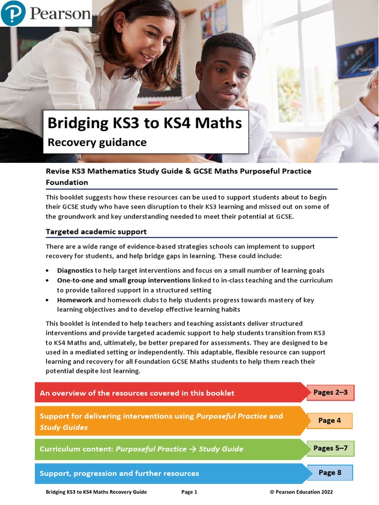 KS3 Maths Revision Guide KS4 Purposeful Practice Recovery Guidance ...