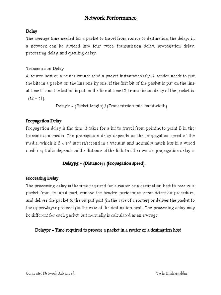 1 - Network Performance | PDF | Computer Network | Router (Computing)