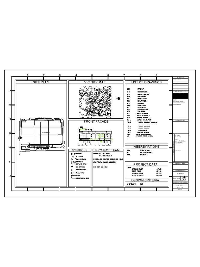 Site Plan Vicinity Map List of Drawings: Studio | PDF