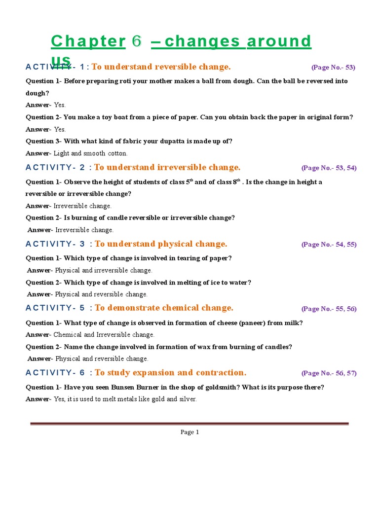 ch-6 of Science Class 6 | PDF | Thermometer | Temperature