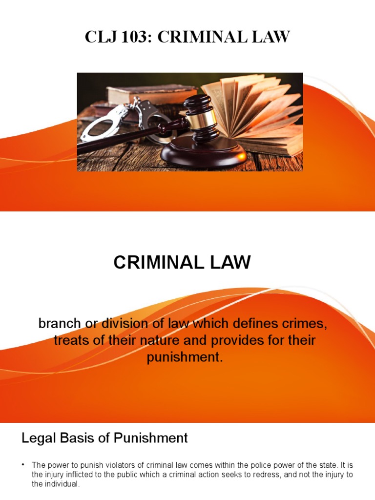 CLJ 103 Book 1 Art. 1-10 RPC | PDF | Crimes | Crime & Violence