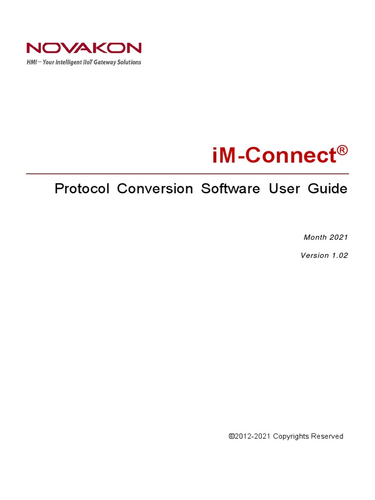 iM-Connect: Protocol Conversion Software User Guide | PDF | File ...