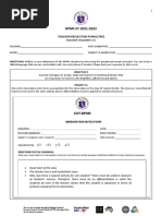 Rpms Sy 2021 - 2022 - Teacher Reflection Form - TRF | PDF ...