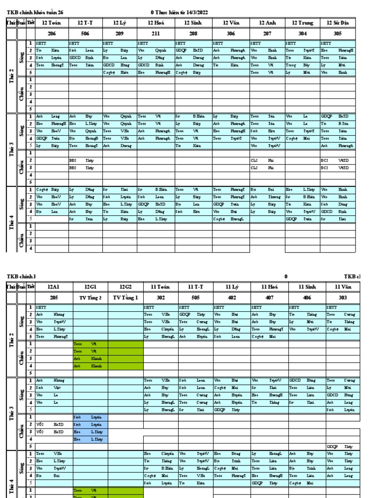 26th Timetable 21-22 | PDF