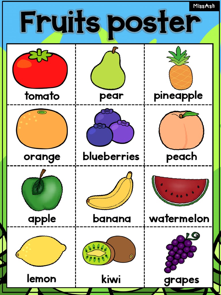 Classroom Fruits Poster Resource | PDF | Wellness