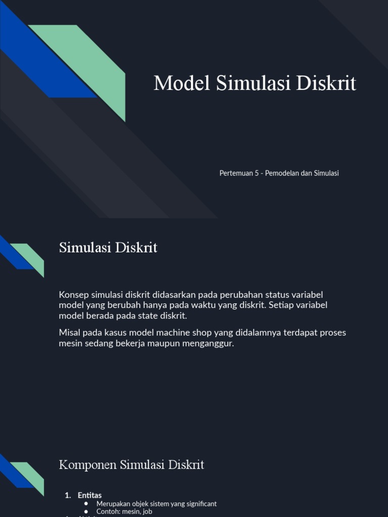 Bab 5 - Model Simulasi Diskrit | PDF