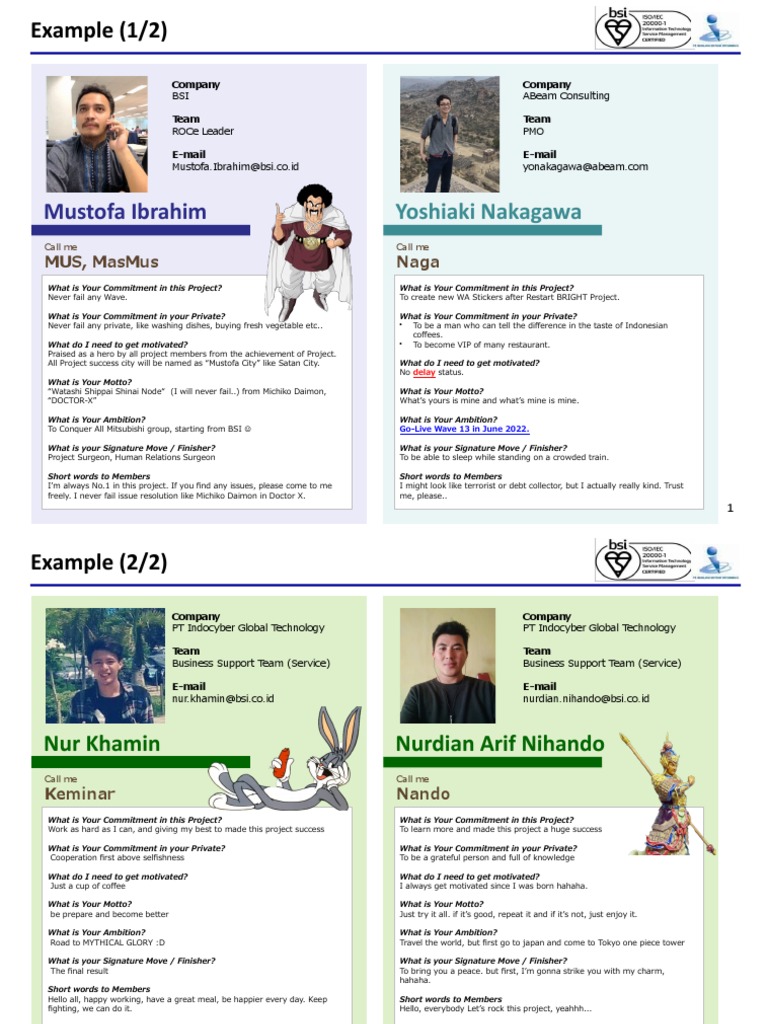 Member Profile Template - Yuhri | PDF