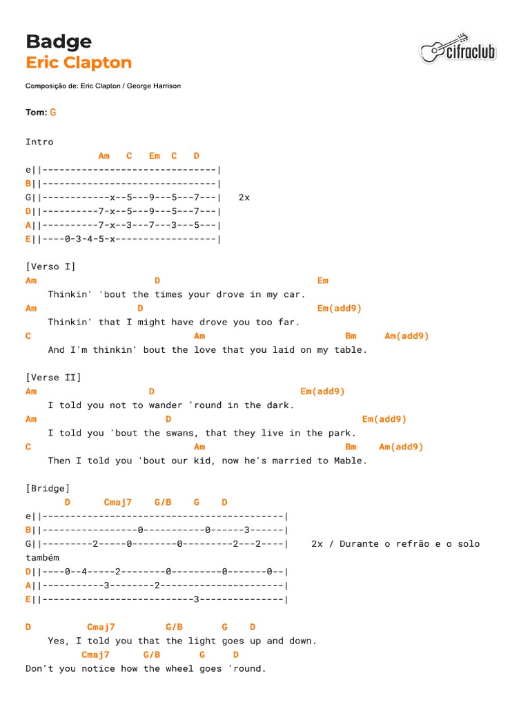 Badge - Eric Clapton | PDF