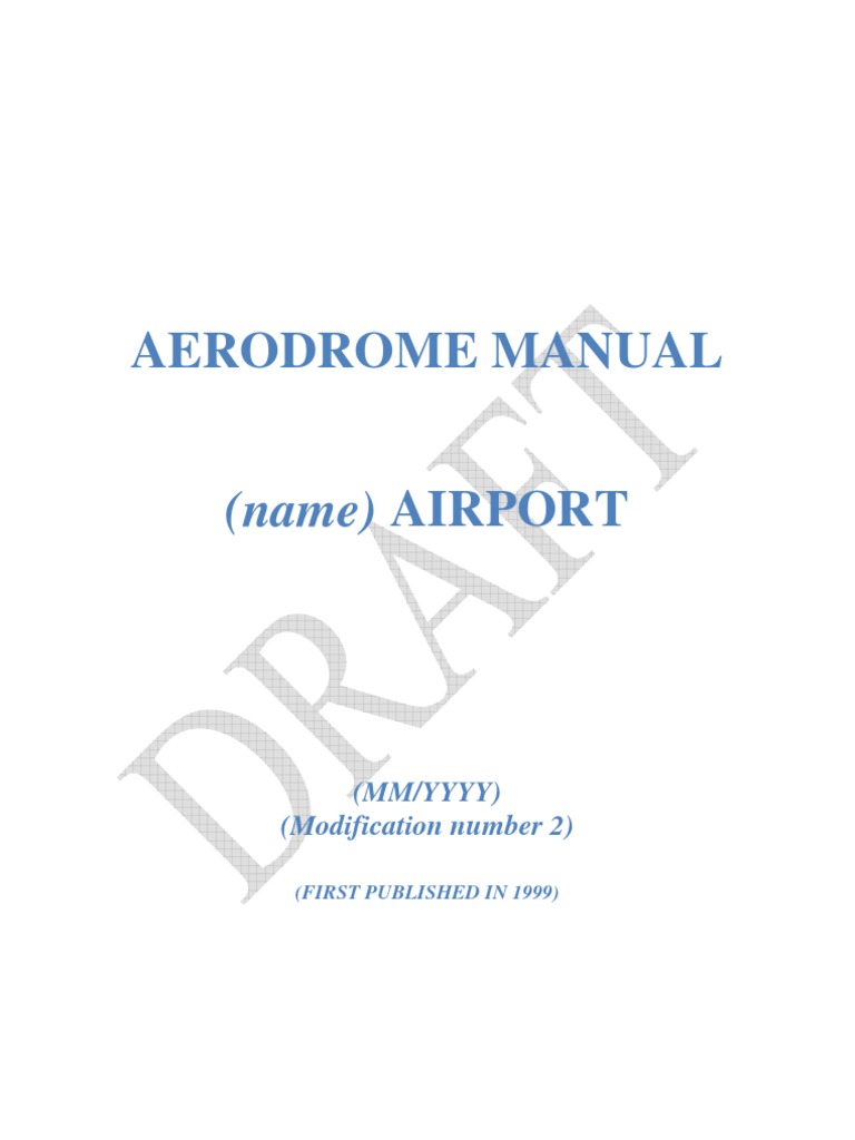 Aerodrome Manual Template | PDF | Airport | Runway