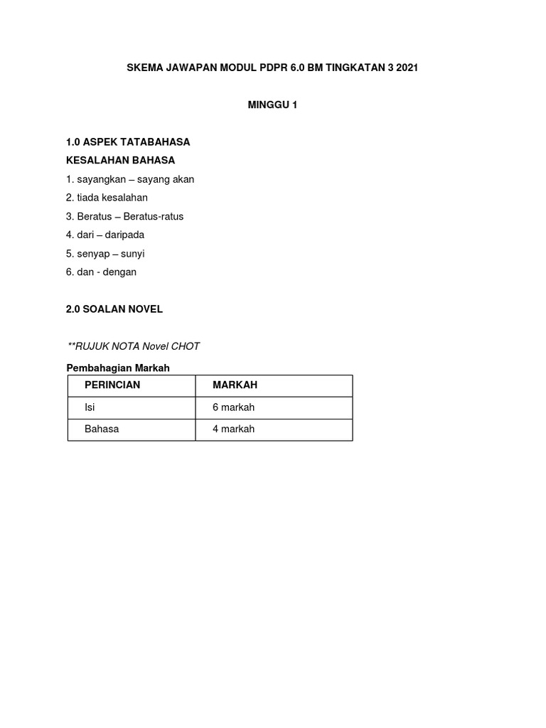 Skema Modul PDPR T3 Siri 6 | PDF