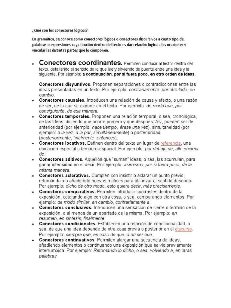 Que Son Los Conectores Lógicos – LMXF