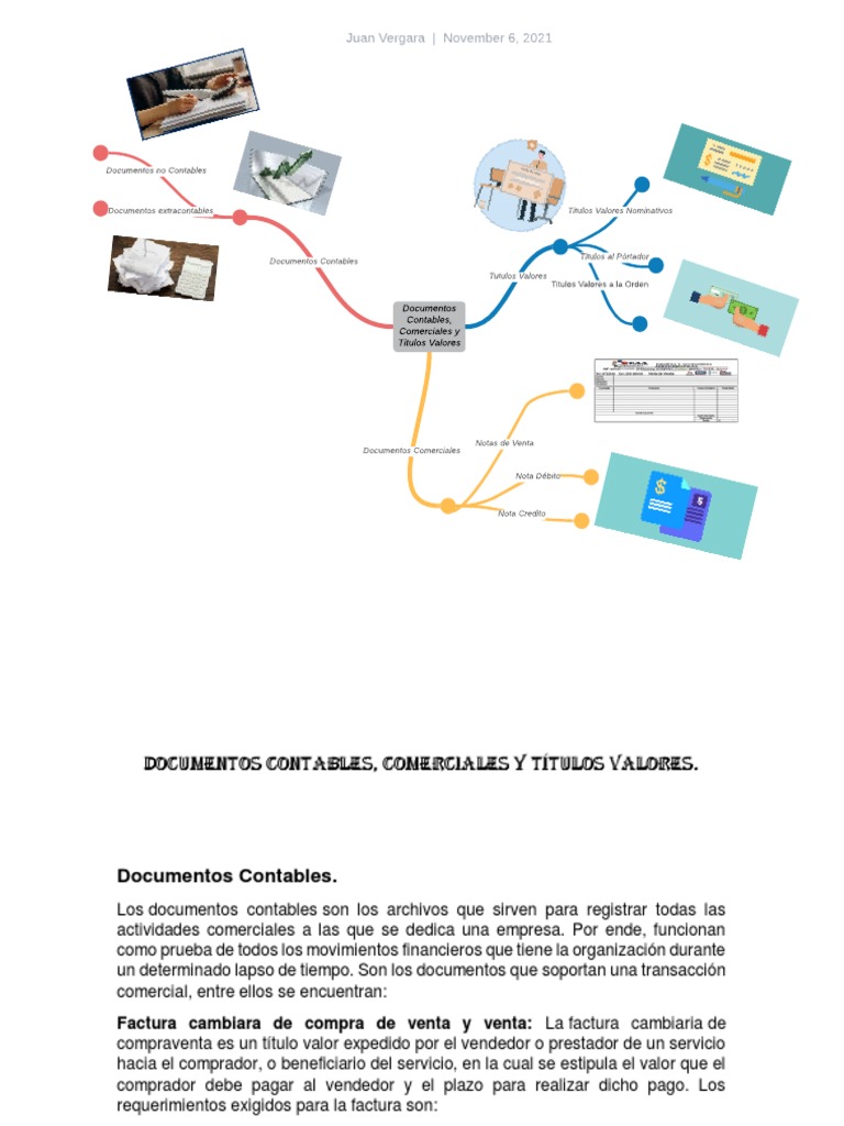 Documentos Contables, Comerciales, Titulos Valores | PDF | Contabilidad ...