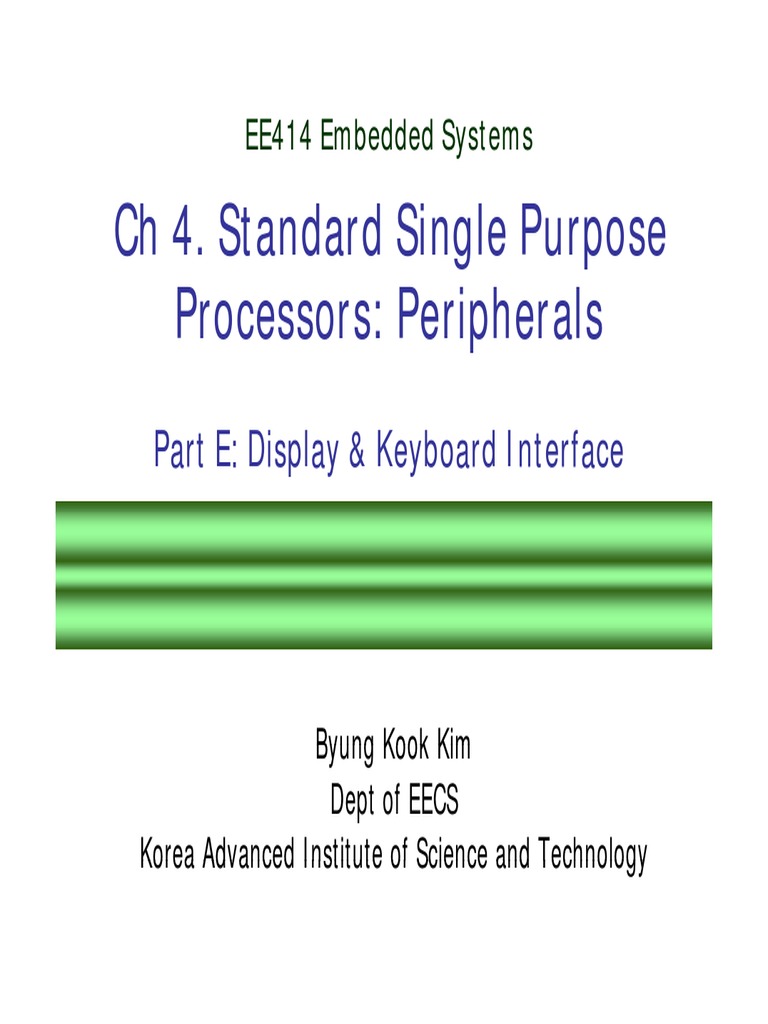Interface Design for Displays and Keyboards in Embedded Systems | PDF ...