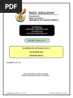 Math Lit Grade 11 P1 Nov Exam Exemplar Memo 2024 | PDF | Mathematics