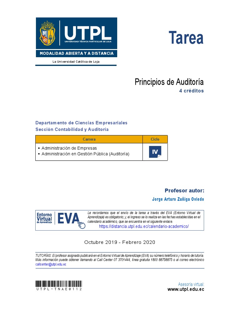 Utpl-Tnae0112 | PDF | Auditoría | Contabilidad