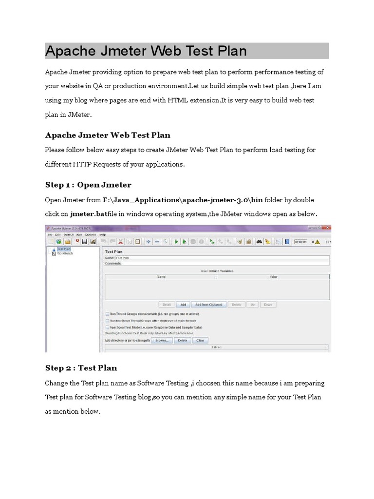 Apache Jmeter Web Test Plan | PDF | World Wide Web | Internet & Web