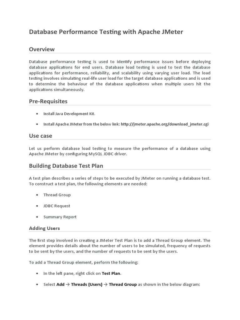 Database Performance Testing With Apache JMeter | PDF | Databases ...