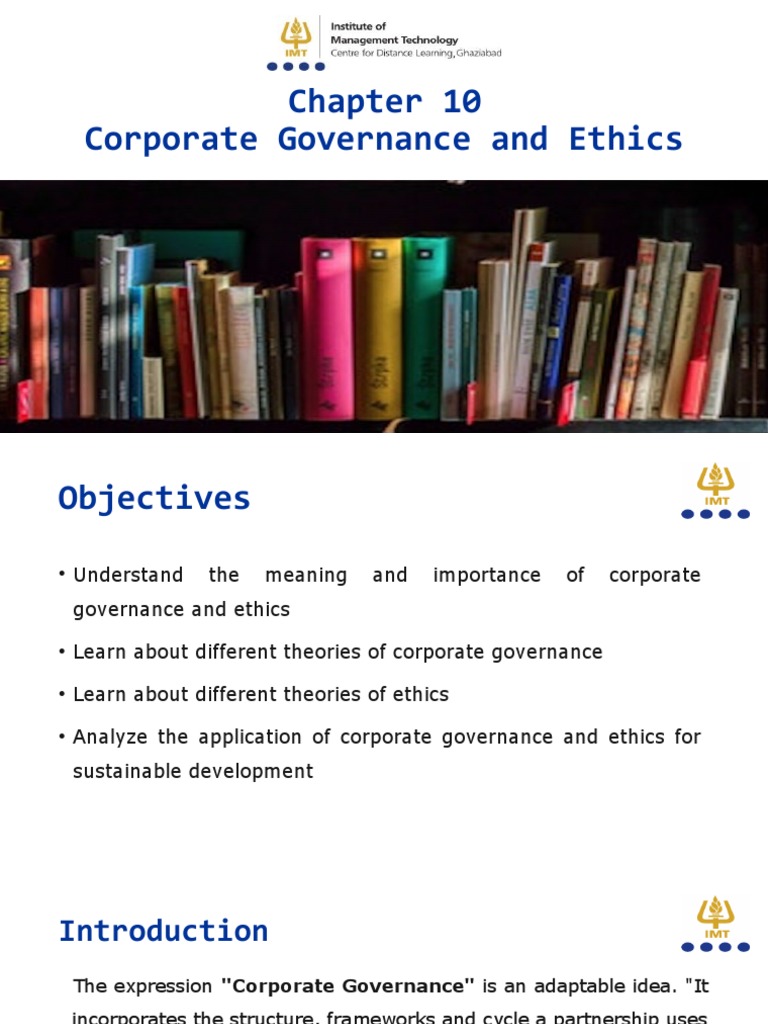Corporate Governance and Ethics | PDF | Governance | Corporate Governance