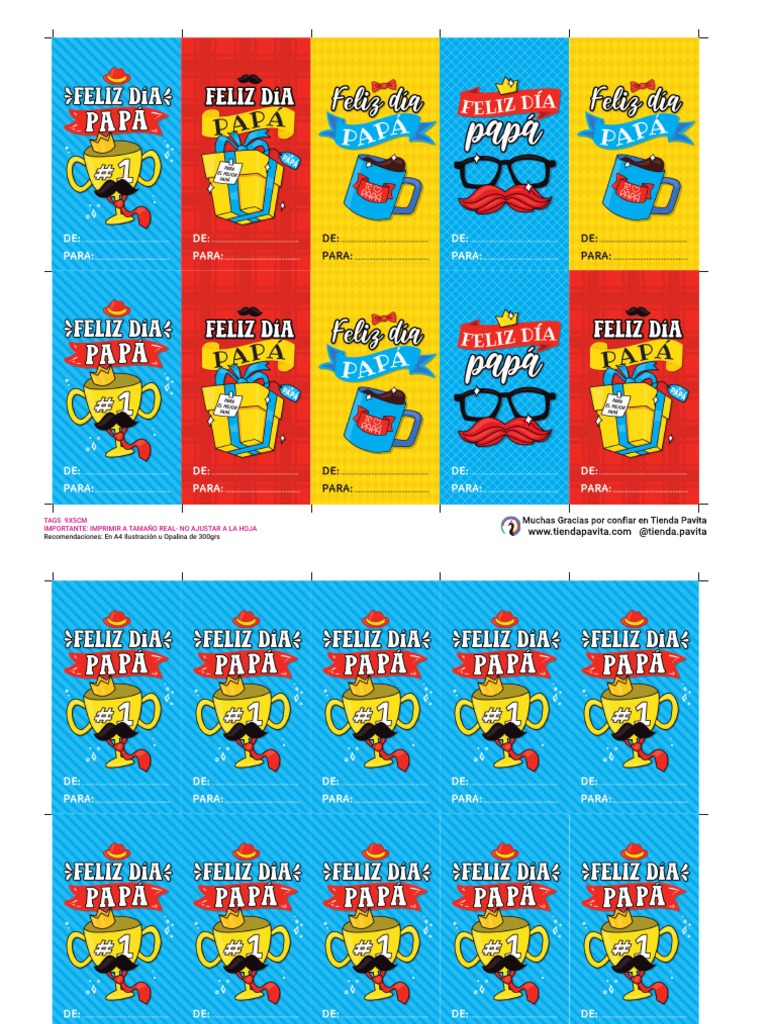 Kit Imprimible Para El Dia Del Padre Pdf