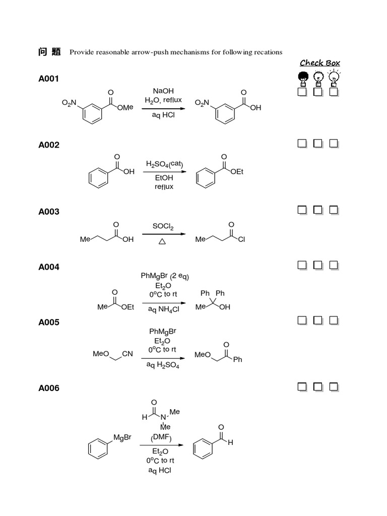 Arrow-Push Mechanisms for Reactions | PDF | Chemistry | Molecules
