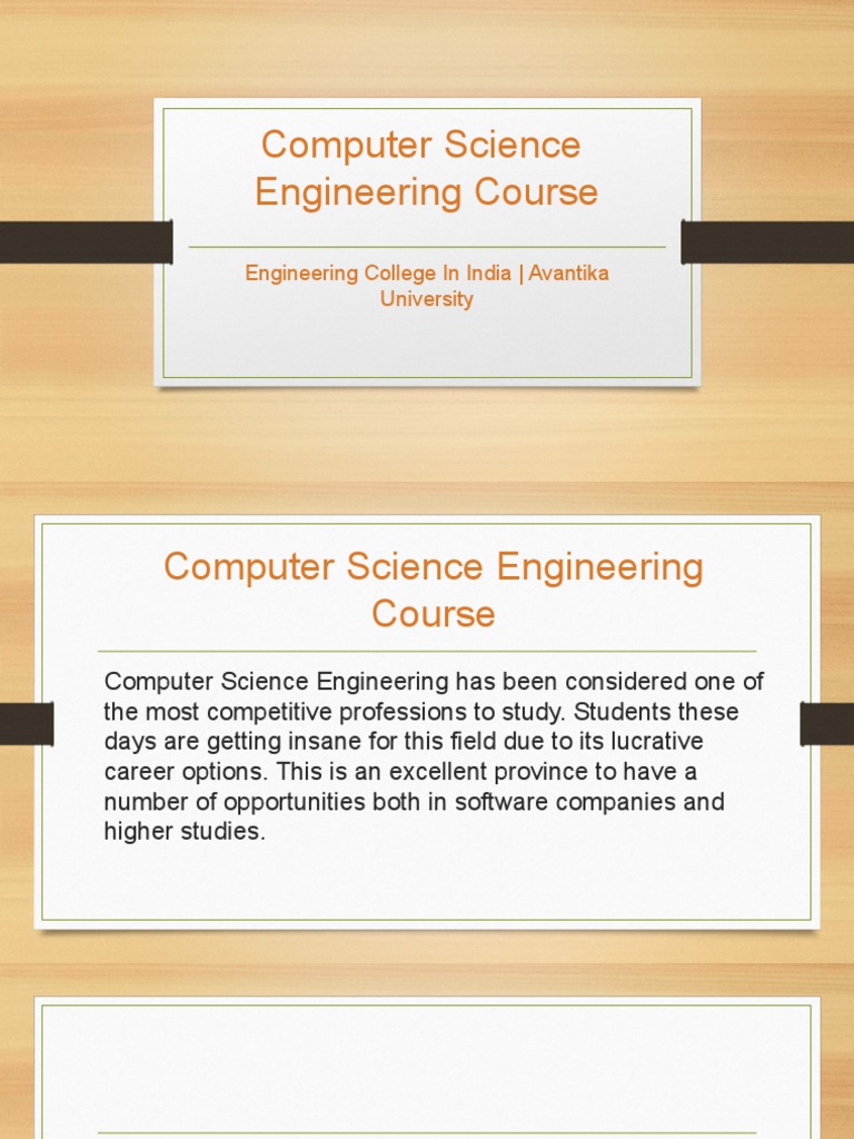 Computer Science Engineering Course: Engineering College in India ...