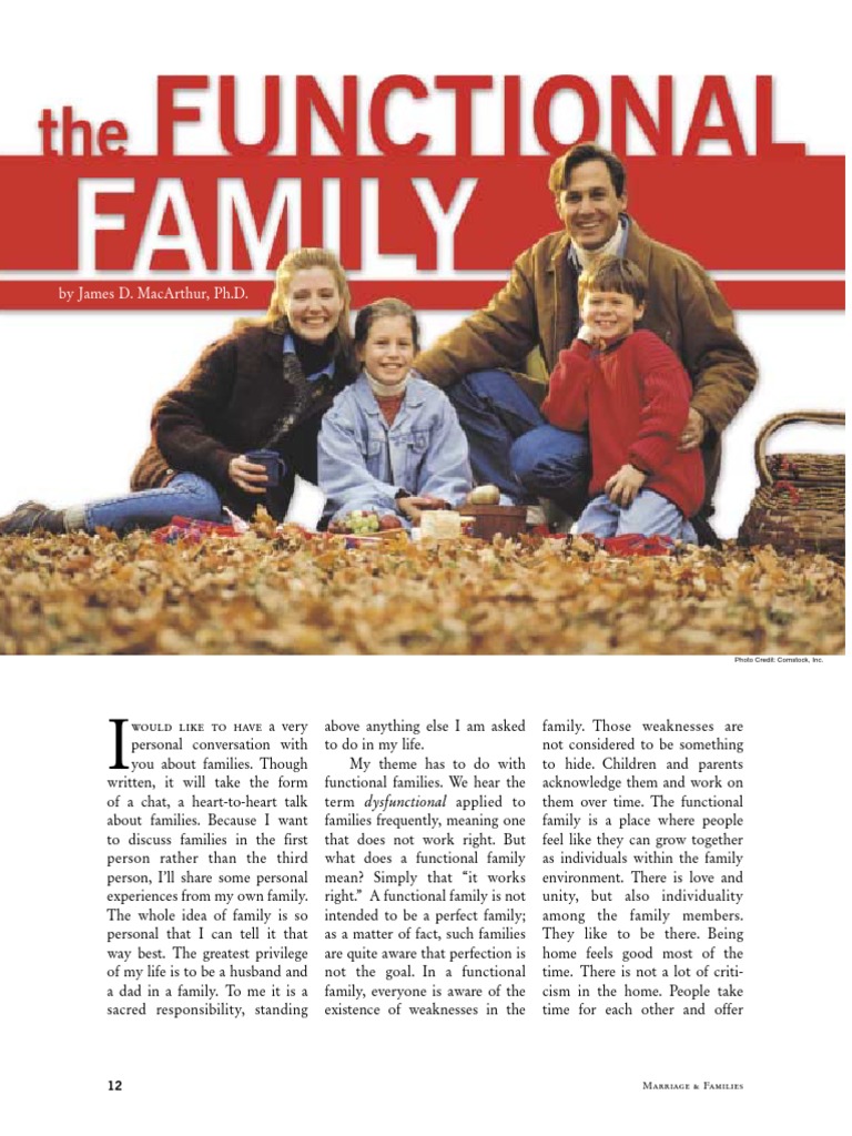 The Functional Family | PDF | Family | Thought