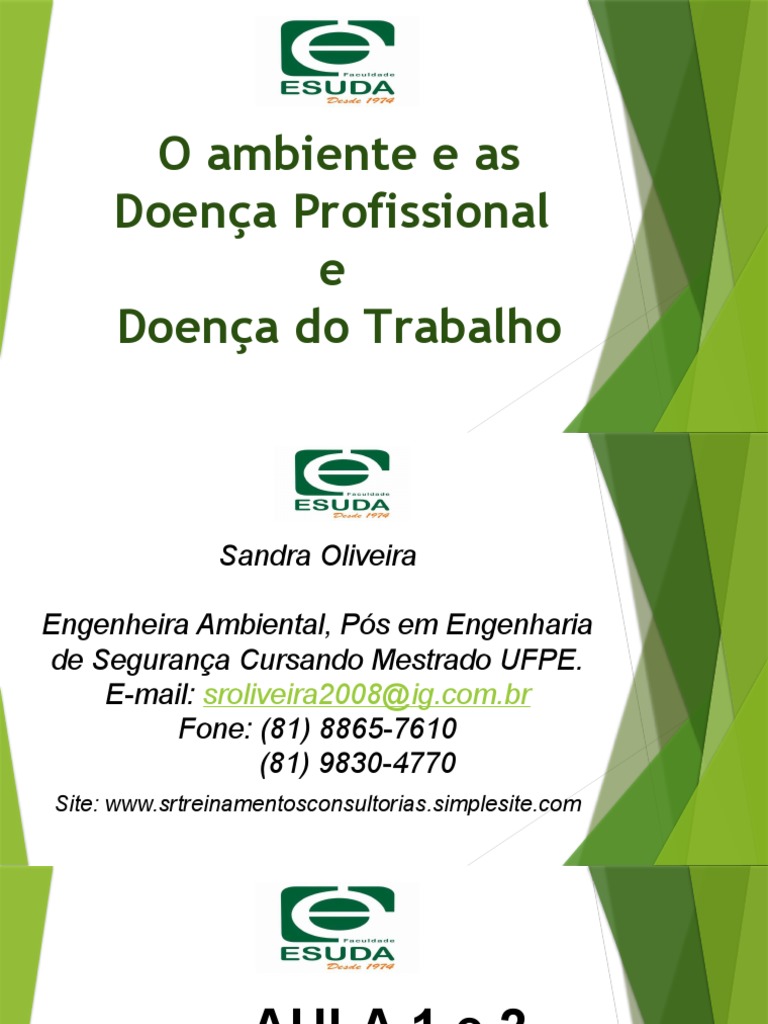 COMPLETA - Doença Profissional e Doença Do Trabalho | PDF | Radiação ...