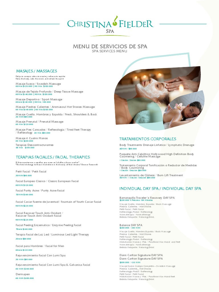 SPA Menu digital-DAN CARLTON | PDF | Movimientos de salud | Medicina ...