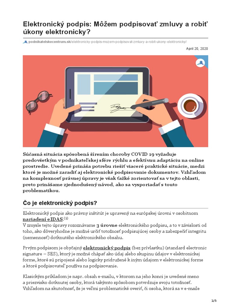 Podnikatelskecentrum - Sk-Elektronický Podpis Môžem Podpisovať Zmluvy A ...