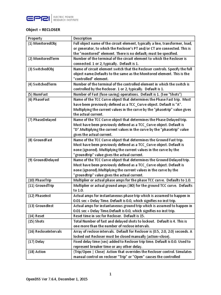 Recloser Relay Fuse Documentation | PDF | Fuse (Electrical) | Relay