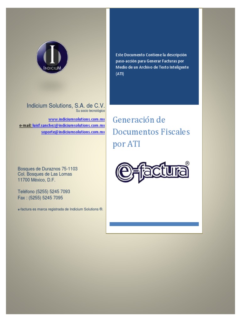 Generacion de Documentos Fiscales Por Ati e | PDF | Informática