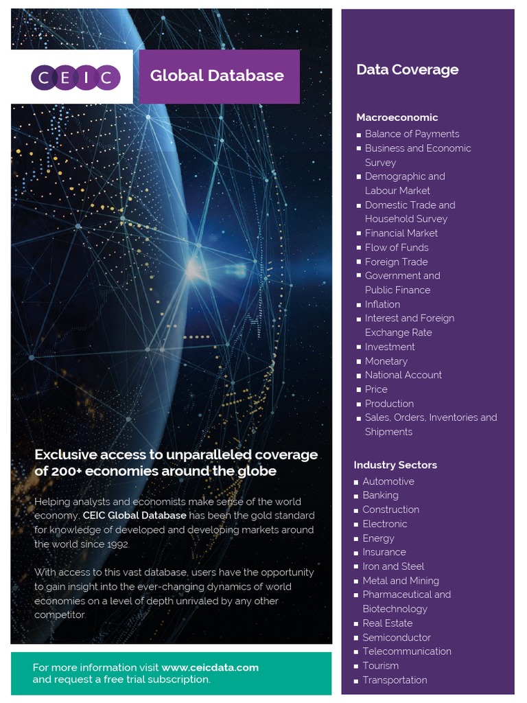 Global Database: Data Coverage | PDF | Inflation | Macroeconomics