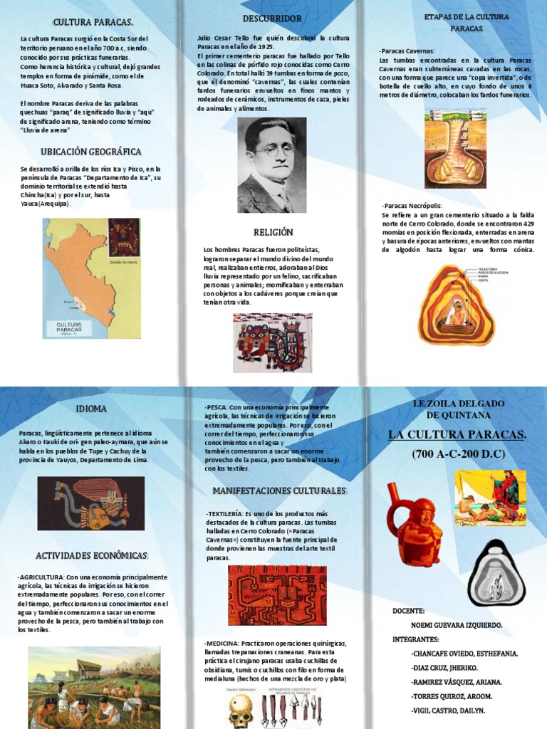 La cultura Paracas: Descubrimiento, etapas de desarrollo y manifestaciones culturales | PDF